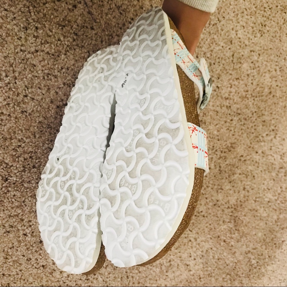 Birkenstock Birkis Slippers Sail Dock Blue White Red … - Gem